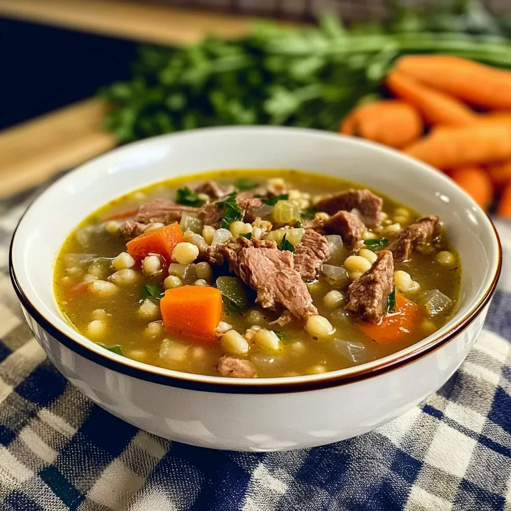 Hearty Beef & Barley Soup with Veggies for Ultimate Comfort