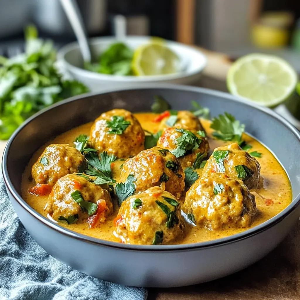 Irresistible Coconut Curry Chicken Meatballs for Flavorful Twist