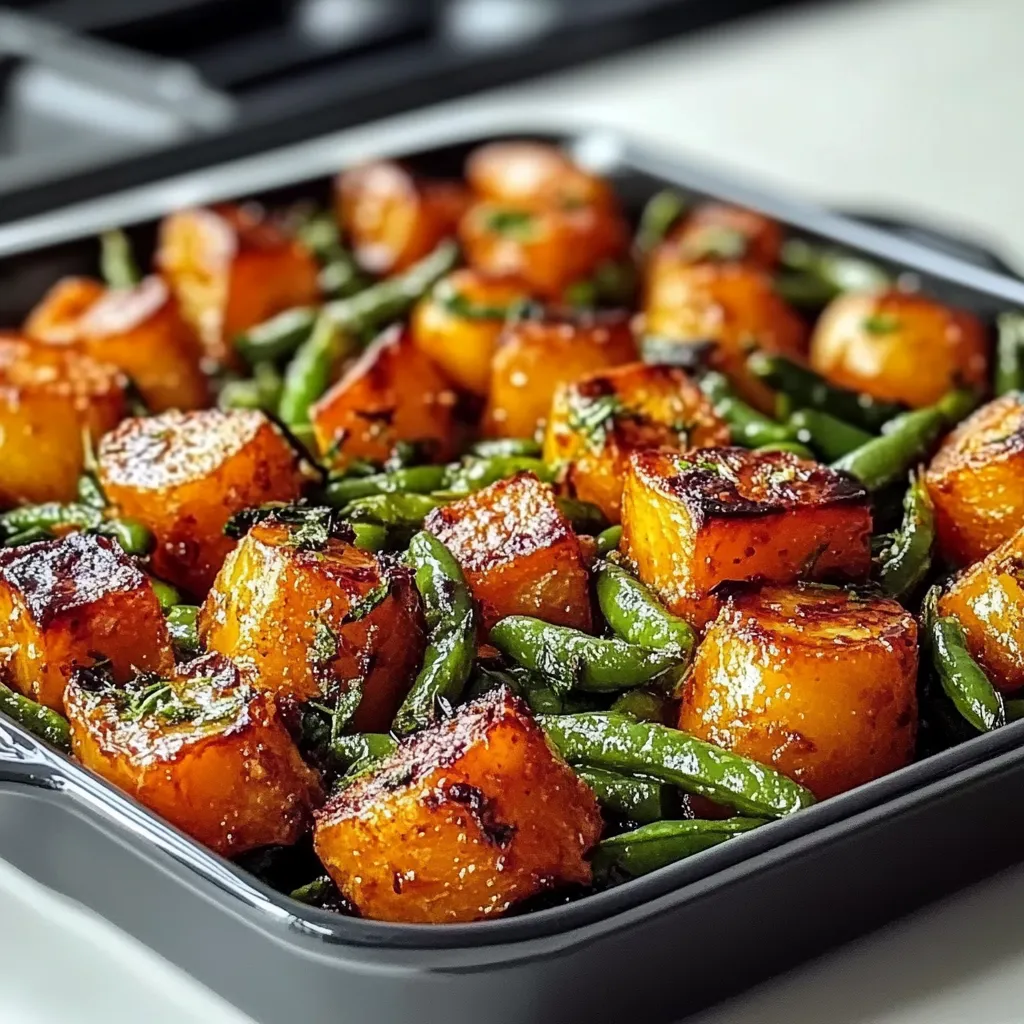 Savory Sweet Potato & Green Bean Tray Bake: Easy & Tasty Recipe