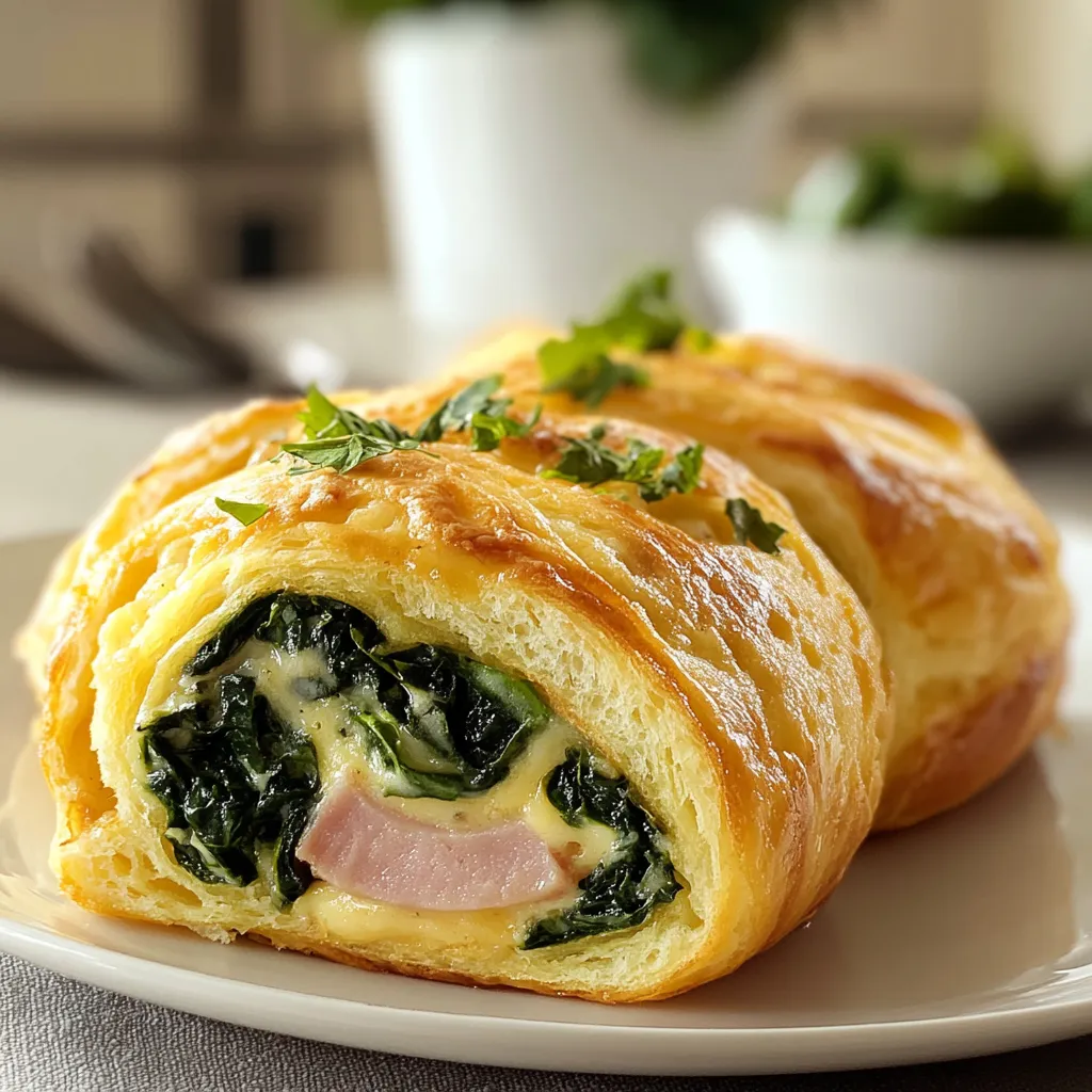 Delicious Spinach Ham Breakfast Roll Recipe for Easy Mornings