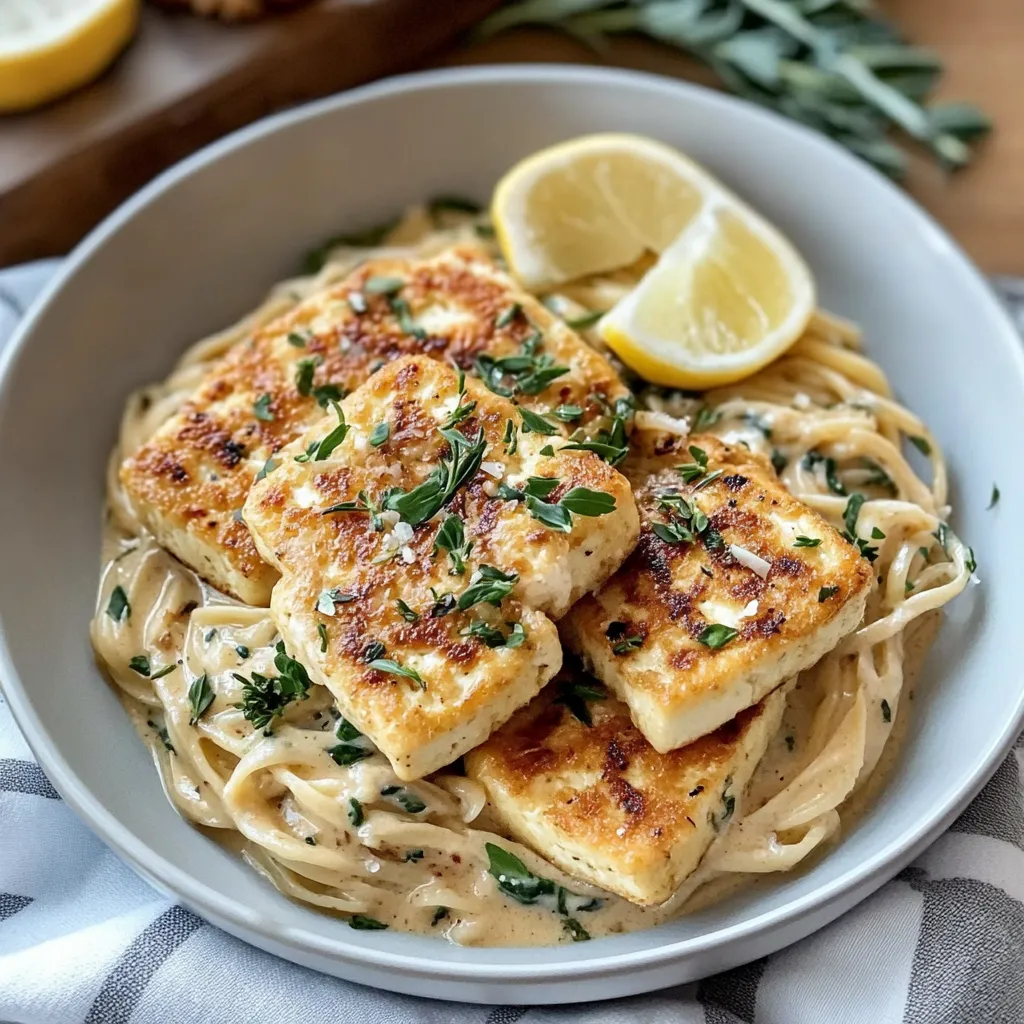 Savory Vegan Tofu Scallopini: Indulge in Creamy Coconut Bliss