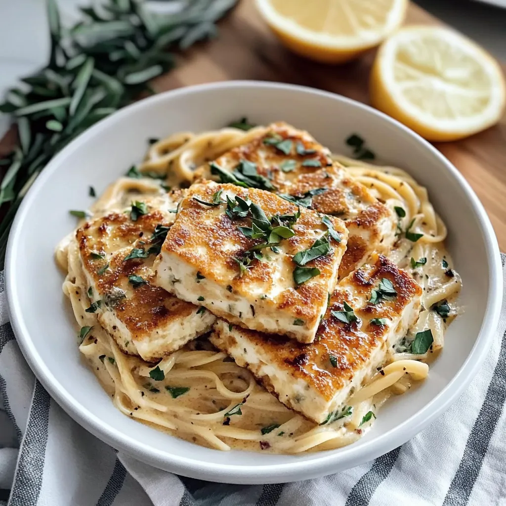 Savory Vegan Tofu Scallopini: Indulge in Creamy Coconut Bliss